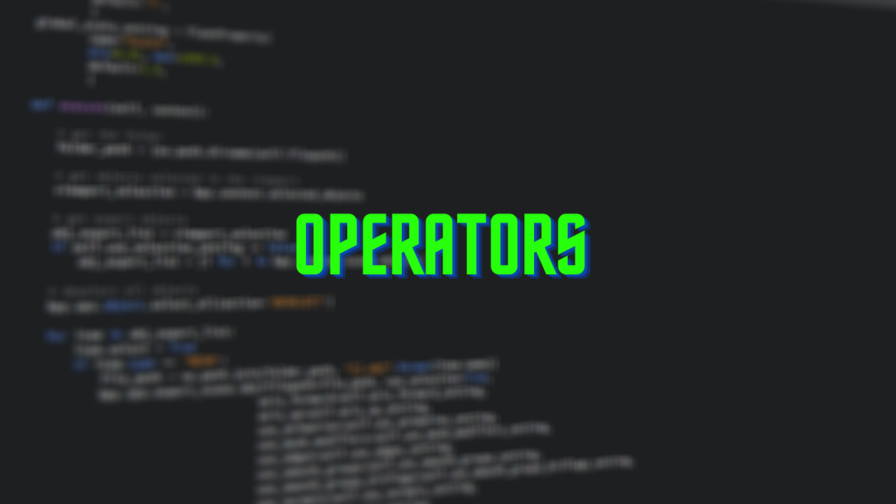 Operators in Python | Episode #4