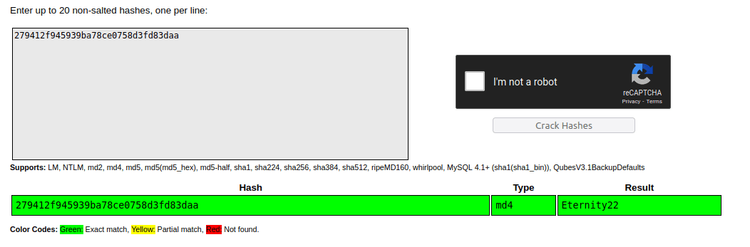 Tryhackme - Crack the hash