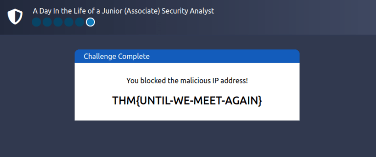Tryhackme - Junior Security Analyst Intro