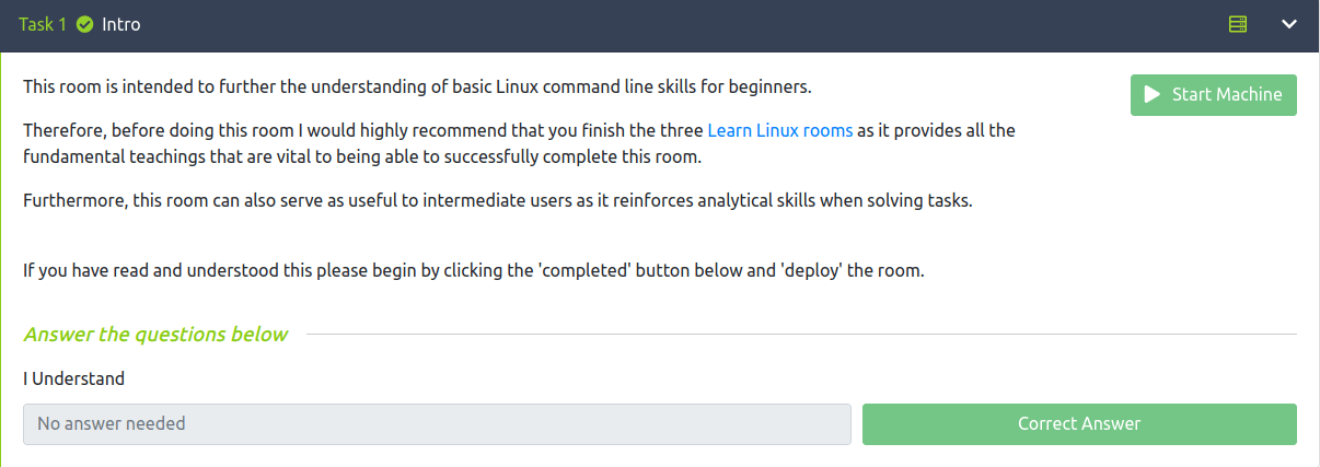 Tryhackme - Linux Strength Training