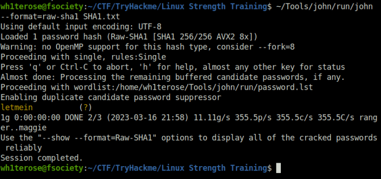 Tryhackme - Linux Strength Training