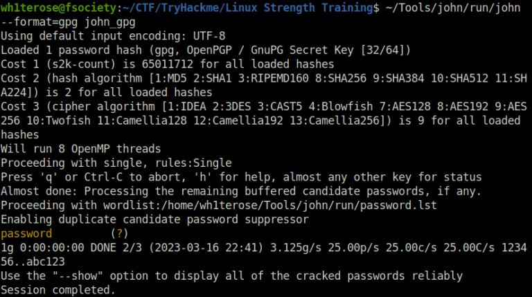 Tryhackme - Linux Strength Training