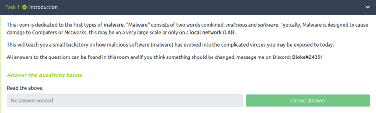 Tryhackme - History of Malware