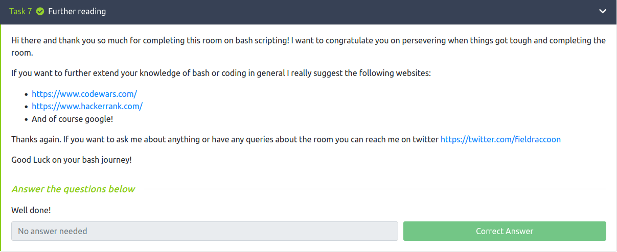 Tryhackme - Bash Scripting