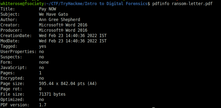 Tryhackme - Intro To Digital Forensics