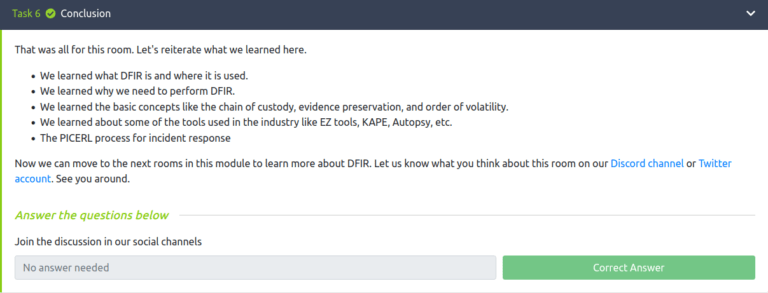 Tryhackme - DFIR: An Introduction