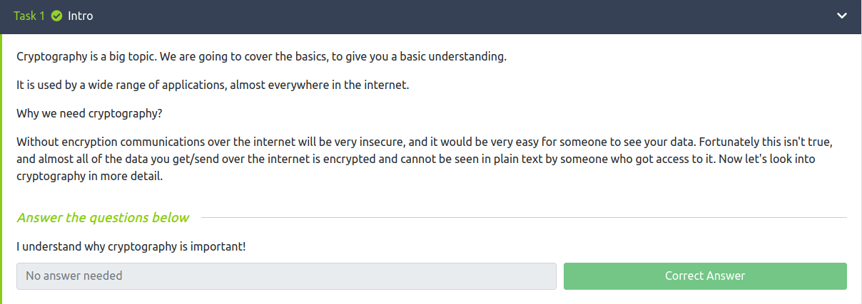 Tryhackme - Cryptography for Dummies