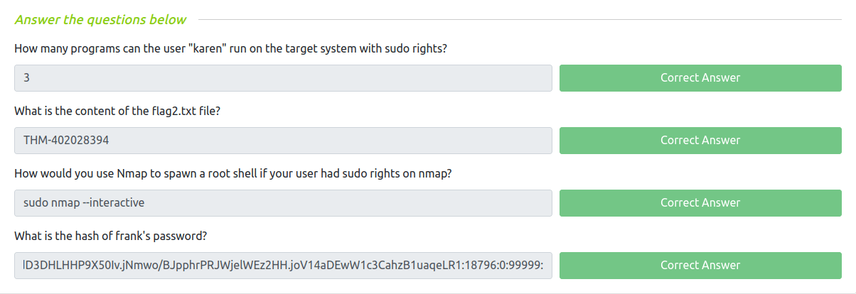 Tryhackme Linux Privilege Escalation