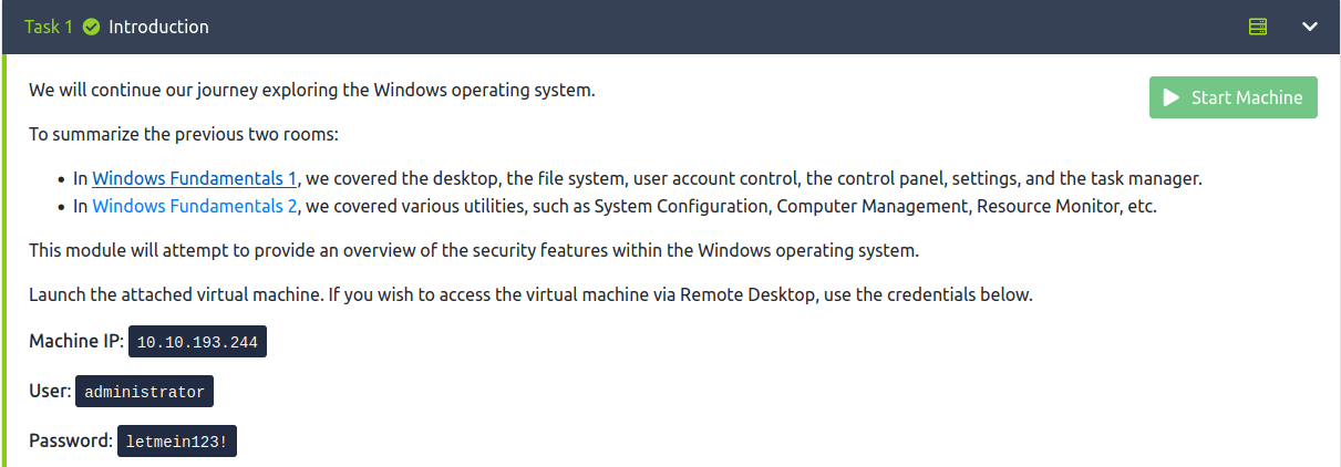 Tryhackme - Windows Fundamentals 3