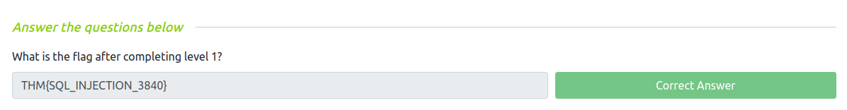 Tryhackme - SQL Injection