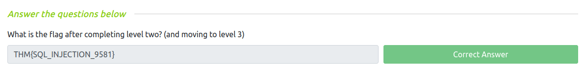 Tryhackme - SQL Injection