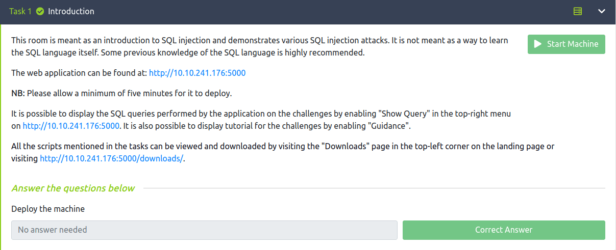 Tryhackme Sql Injection Lab