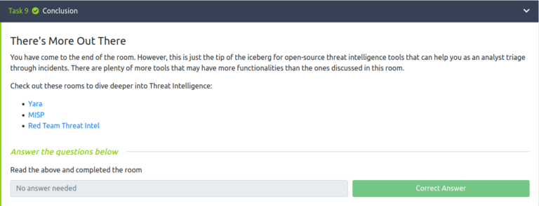 Tryhackme - Threat Intelligence Tools