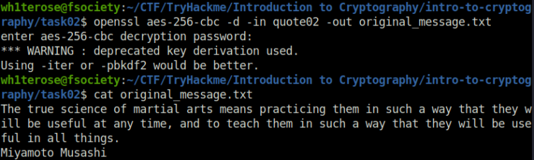 Tryhackme Introduction To Cryptography 