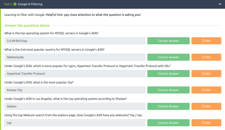 Tryhackme - Shodan.io