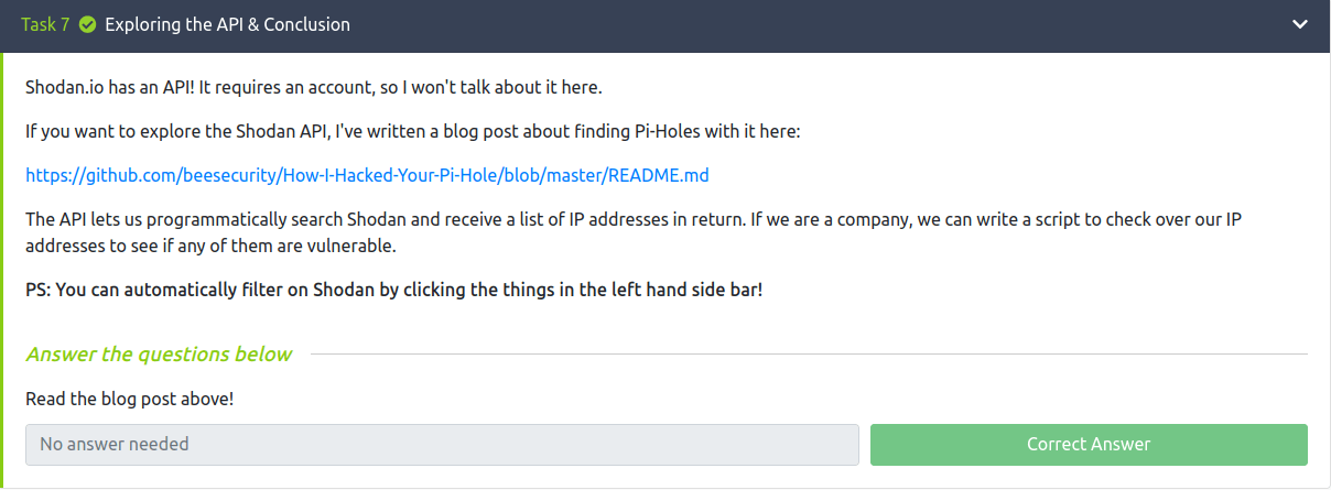 Tryhackme - Shodan.io