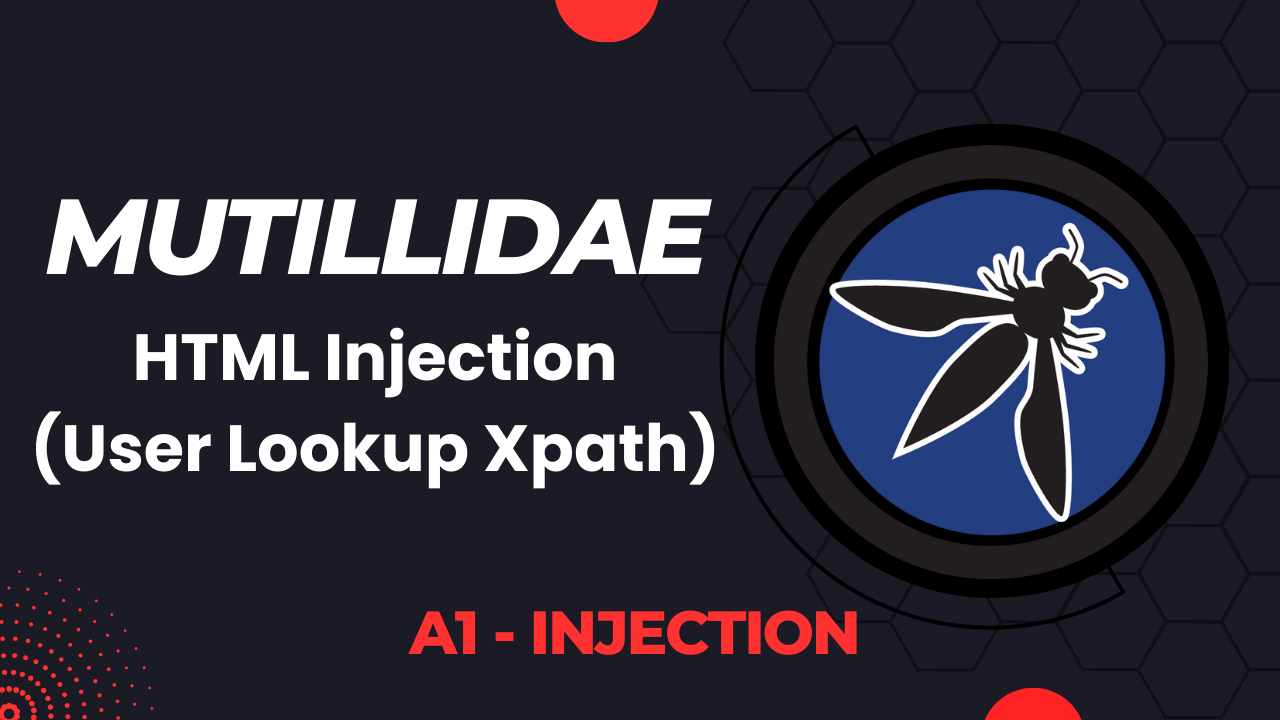 Mutillidae - HTML Injection (User Lookup Xpath)