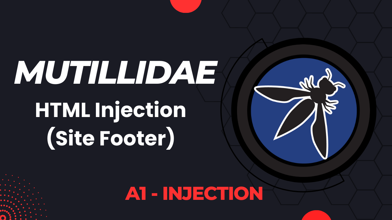 Mutillidae - HTML Injection via HTTP Headers (Site Footer)