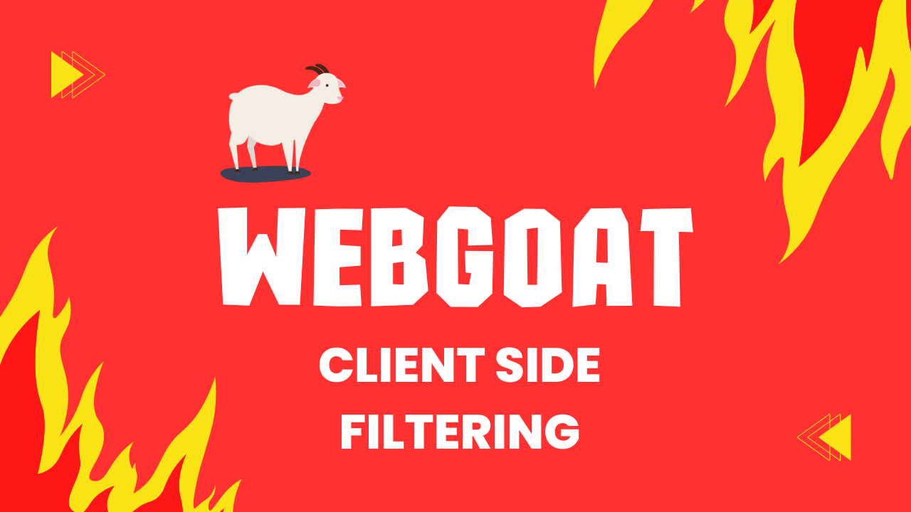 Webgoat - Client side filtering