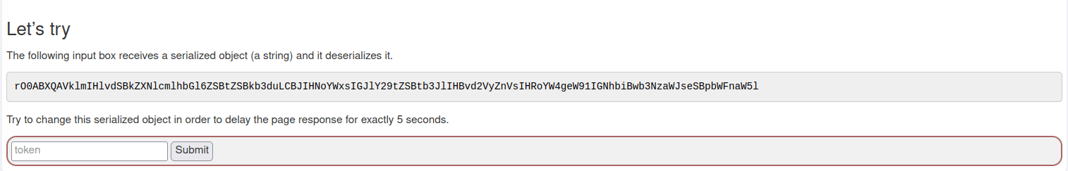 Webgoat - Insecure Deserialization